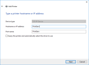 Printer Driver Installation